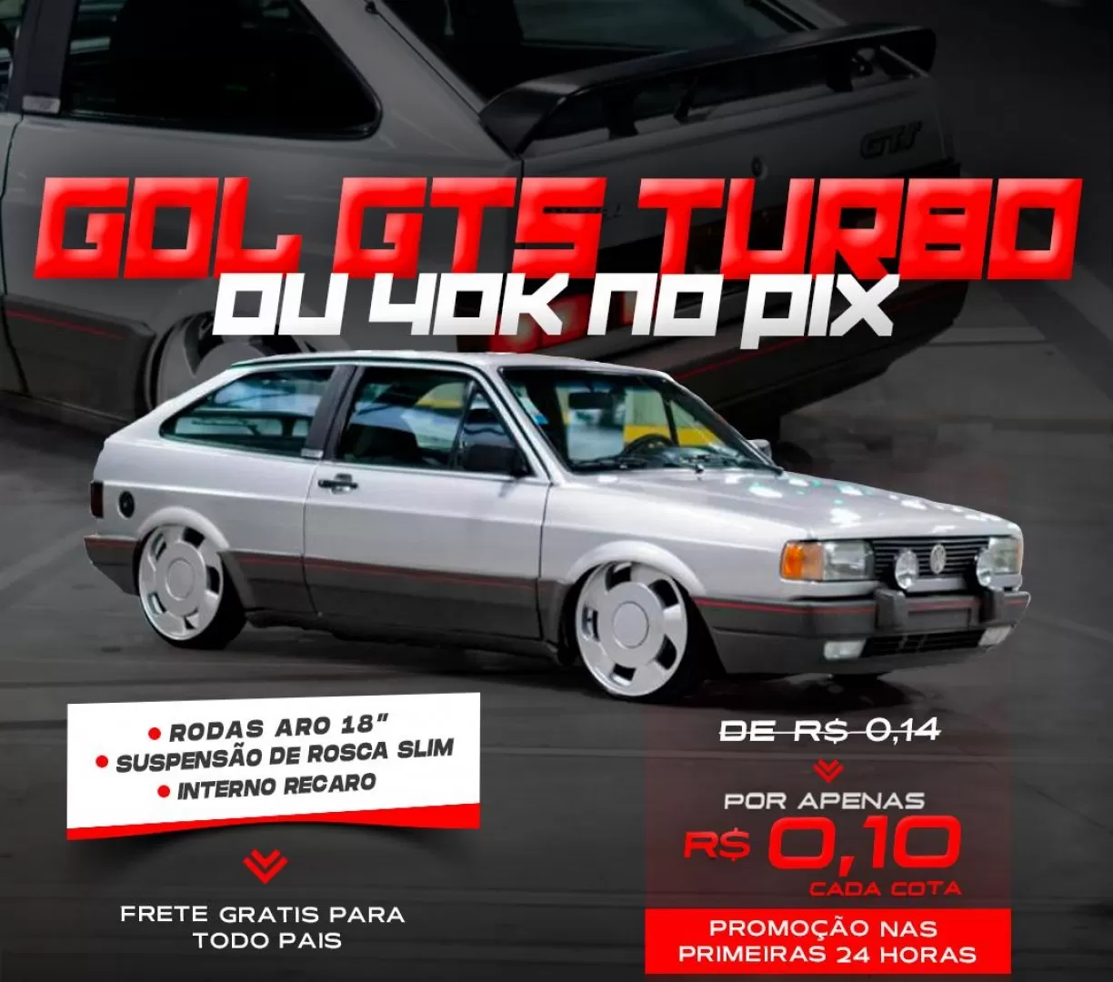 Stock Clássicos - GOL GTS TURBO OU 40K + FRETE GR?TIS BR - O Melhor ...