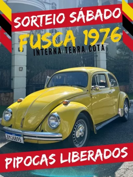Alemão Rifas - Fusca amarelo 1976 interna terra cota - Alemão Rifas - O ...